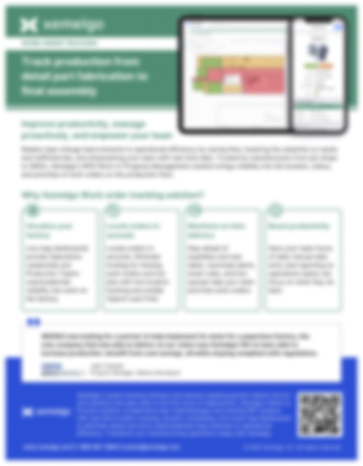 Work In Process Tracking | Xemelgo